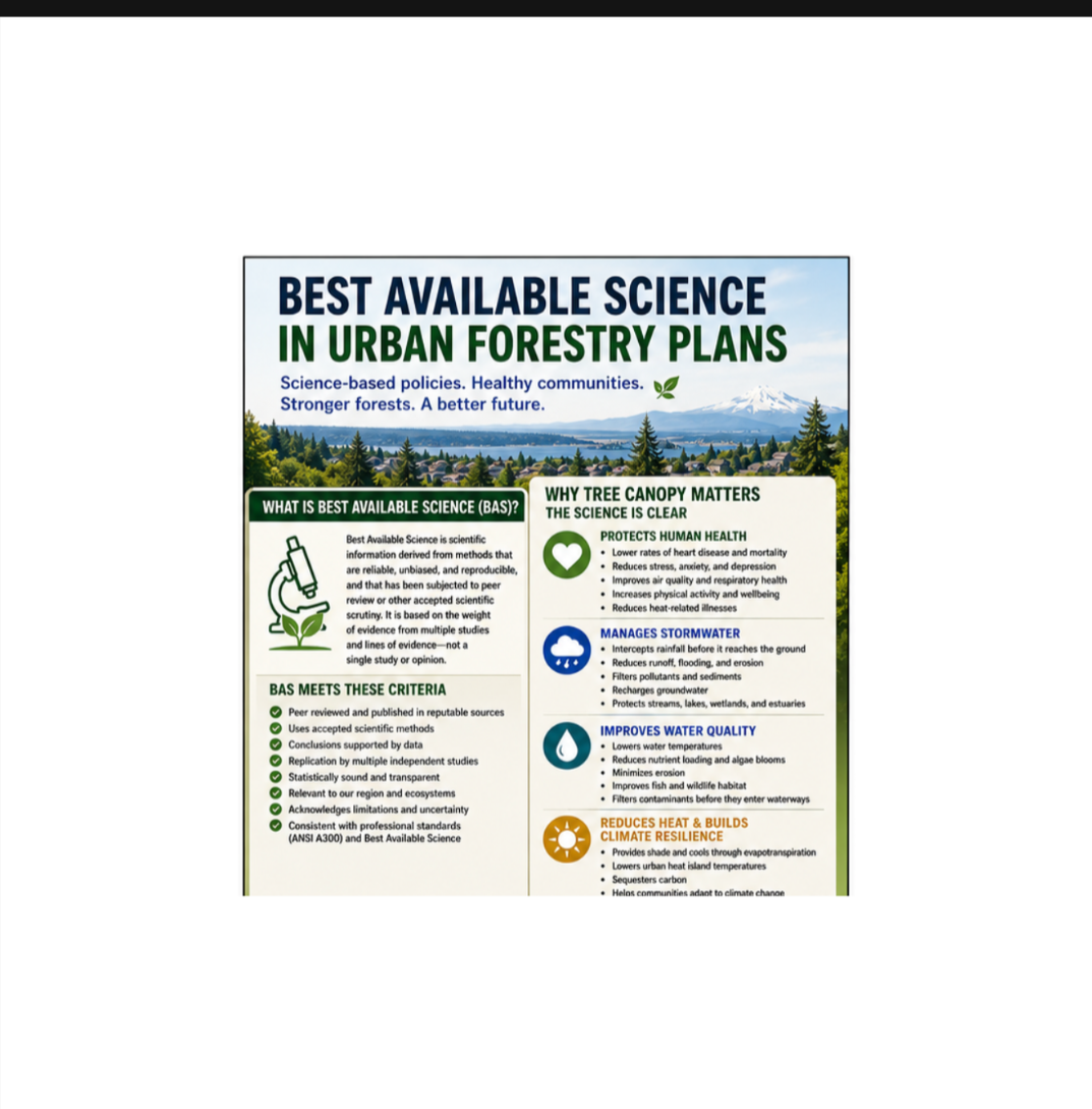 Urban Forestry Plans and Best Available Science: Why Communities Grow ...